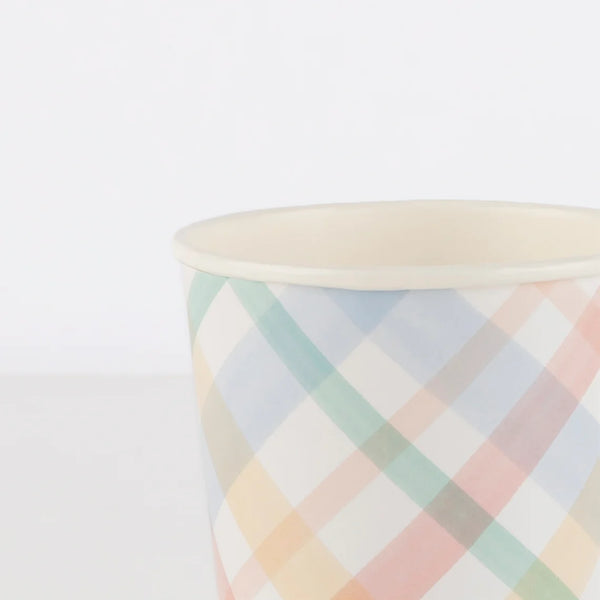 Plaid Pattern Cups - Little Color Company